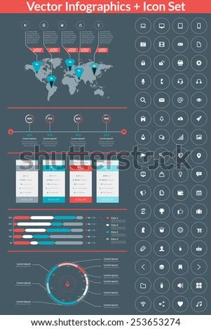 Flat Mobile Ui Design Web Design Stock Vector Shutterstock