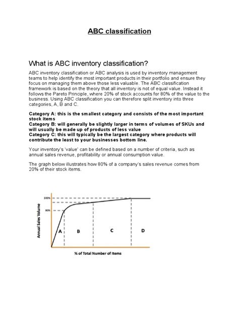 Abc Xyz Classification Pdf Inventory Business