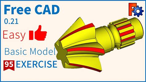 Freecad Tutorial For Beginnersbasic Model Exercise 95 Youtube