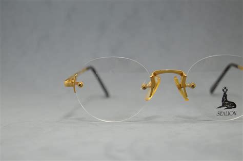 Vintage Rimless Eyeglasses Sealion Arcel Nos Unworn Classic Round