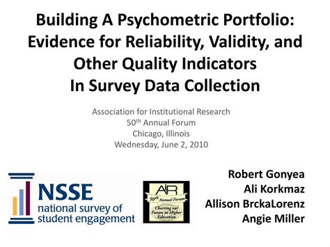 Pdf Building A Psychometric Portfolio Evidence For Reliability Validity Dokumen Tips