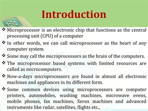 origin of microprocessor and classification of microprocessor