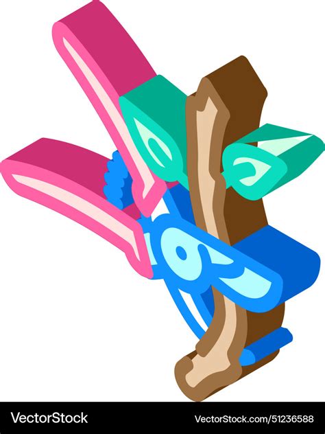 Pruning Urban Gardening Isometric Icon Royalty Free Vector