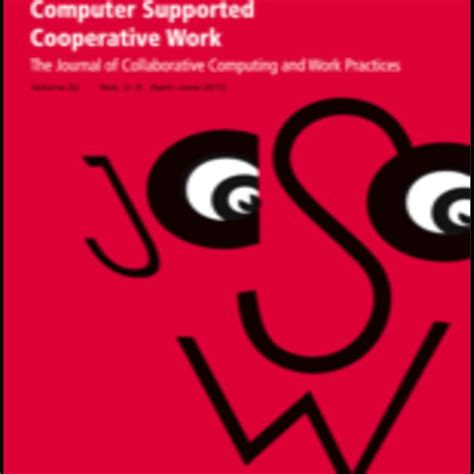 cover of computer supported cooperative work the journal of download scientific diagram