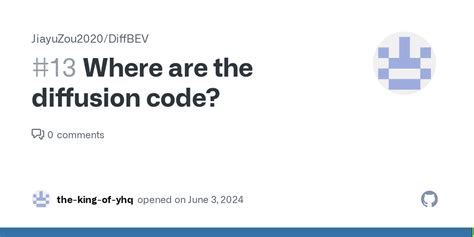 Where Are The Diffusion Code Issue JiayuZou DiffBEV GitHub