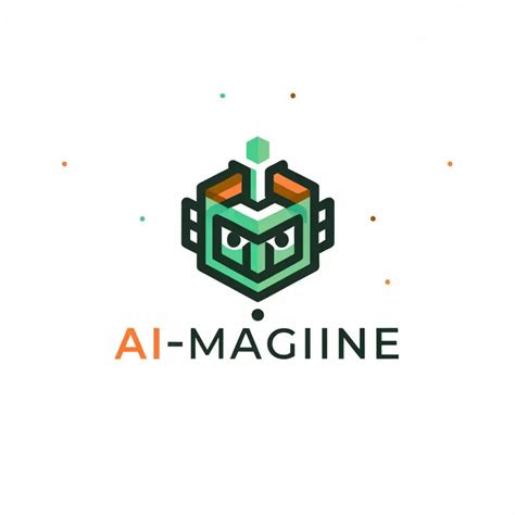 Logo Design For Aimagine Futuristic Robotics With Blue And Silver Theme And Minimalist Aesthetic