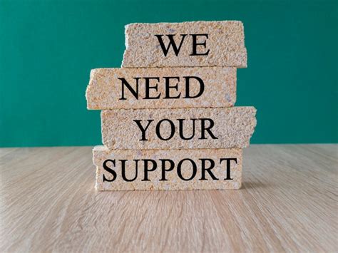 Premium Photo We Need Your Support Symbol Brick Blocks With Words We Premium Photo We Need Your Support Symbol Brick Blocks With Words We