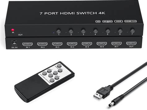 Amazon Com HDMI Switch K AVBOX Aluminum K X K X HDMI Switcher With Automatic Switching IR