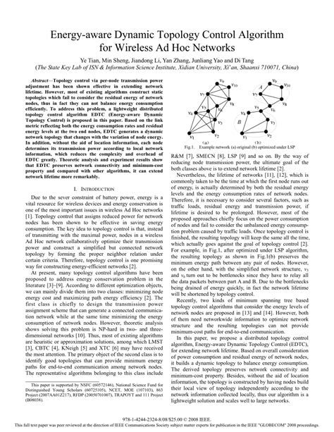 Pdf Energy Aware Dynamic Topology Control Algorithm For Wireless Ad Hoc Networks
