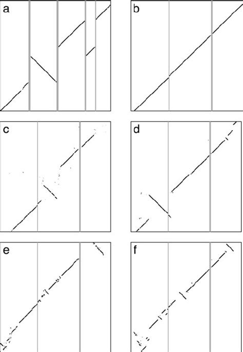 dot plot representation of sample assembly comparison results
