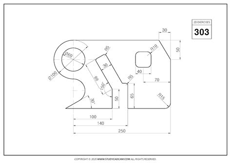 Autocad Mechanical Drawing Exercises