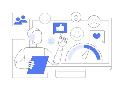 premium vector aipowered sentiment analysis abstract concept vector illustration data analysis