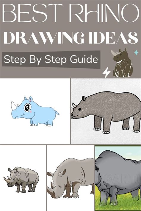 21 Best Rhino Drawing Ideas How To Draw Rhino DIYnCrafty