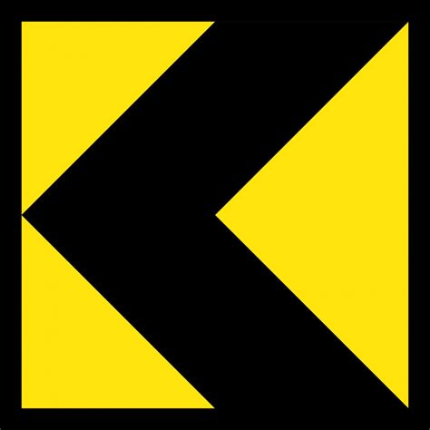 Chevron Safety Traffic Sign Boxed Edge USS