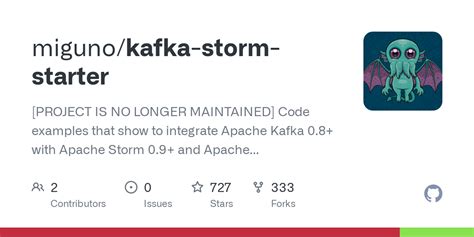 Github Migunokafka Storm Starter Project Is No Longer Maintained Code Examples That Show