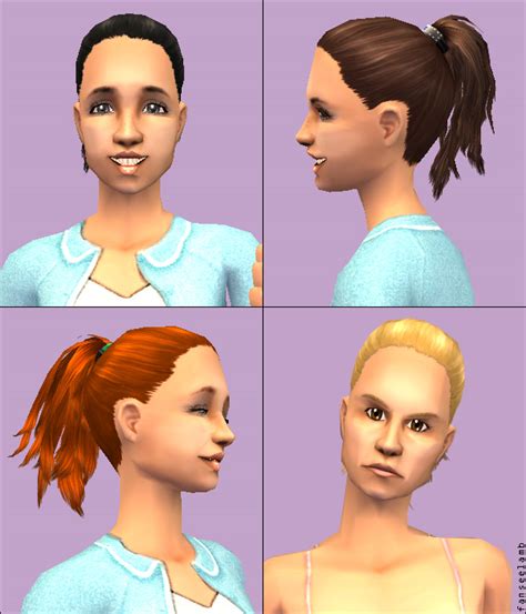 Mod The Sims Seasons Ponytail Without Bangs