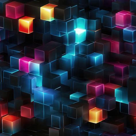 Premium Ai Image Pattern Tile Tetris Geometric Seamless Wallpaper