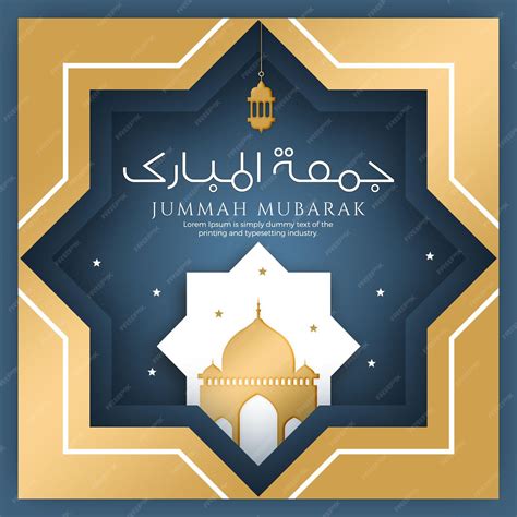 Premium Psd Jummah Mubarak Arabic Calligraphy Social Media Post