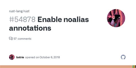 Enable Noalias Annotations · Issue 54878 · Rust Langrust · Github