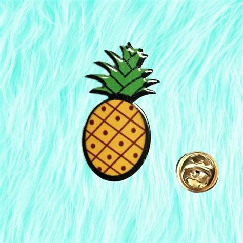 Pineapple Enamel Pin Metal Lapel Pin Brooches Badges Tie Pins Etsy