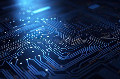 Computer Technology Image With Circuit Board Background Ideal For Various Topics Related To
