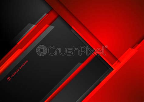 Abstract Red And Silver Metallic Metal Geometric Overlapping Layer On