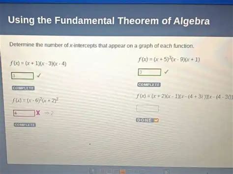 Using The Fundamental Theorem Of Algebra Determine The Number Of X