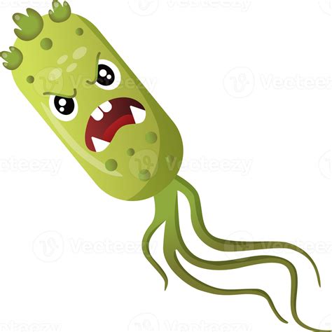 Virus And Bacteria Cute Cartoon Character 17221903 PNG