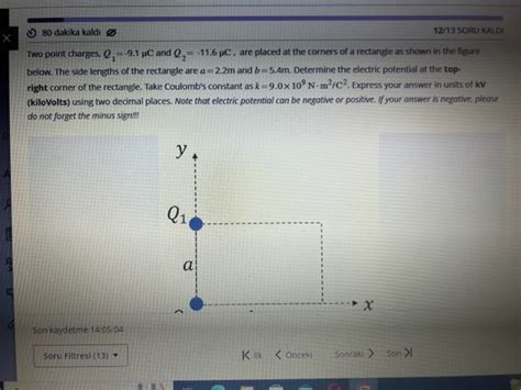 solved two point charges q1 −9 1μc and q2 −11 6μc are