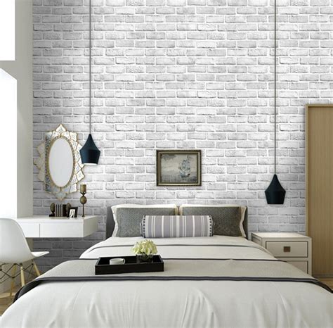 White Brick Pattern Wallpaper Brick Home Decor Wal Grandado