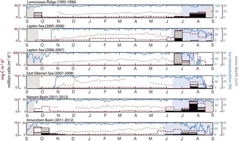 Diatom And Particulate Organic Carbon Fluxes During The Six Mooring