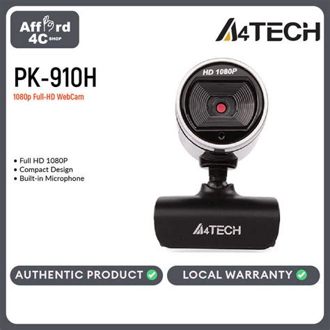 1080p A4tech Pk 910h Full Hd Compact Design Built In Microphone Web Camera Shopee Philippines