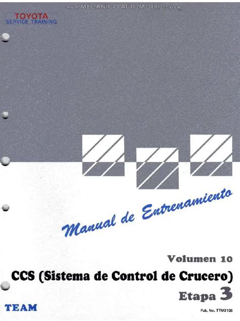 pdf manual ccs sistema control crucero entrenamiento toyota construccion operacion diagnostico