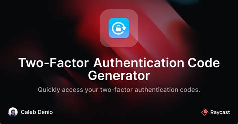 Raycast Store Two Factor Authentication Code Generator