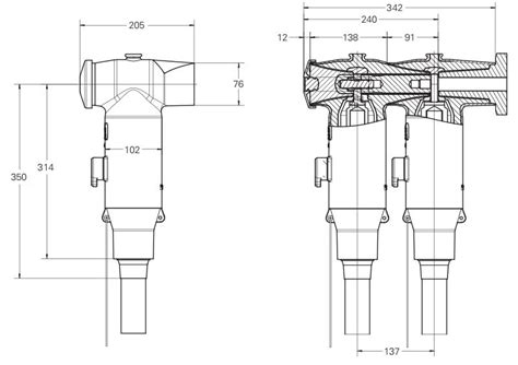 42kv 1250a Separable Connector Compact Short Tee And Bushing Tee