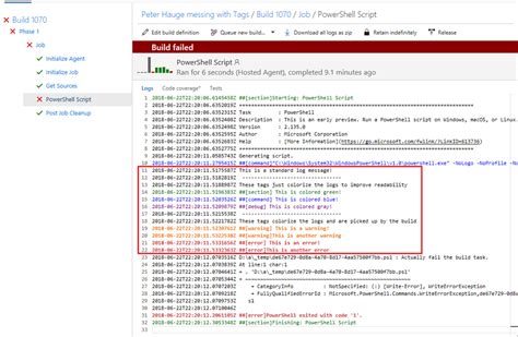 Improving Logs In Visual Studio Team Services Vsts With Special Tags A Software Engineer S