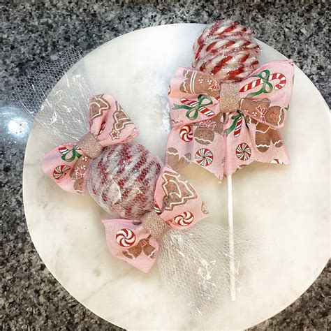 Gingerbread Peppermint Candy Cane Lollipop And Candy Christmas