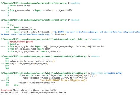 Set Path Error In Windows 10 64bit · Issue 475 · Openaimujoco Py · Github