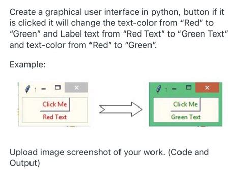 Solved Create A Graphical User Interface In Python Button