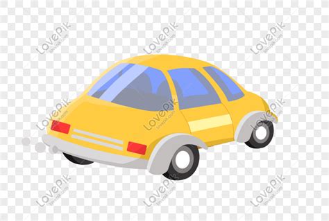 손으로 그려진 된 노란색 자동차 그림 Png 일러스트 무료 다운로드 Lovepik