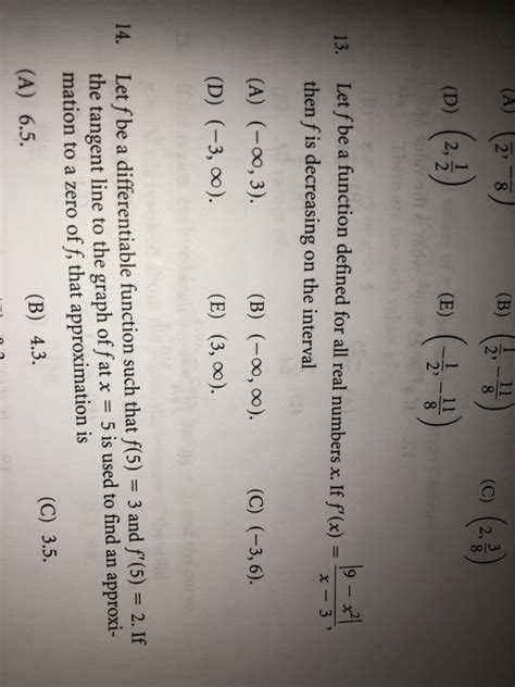 solved let f be a function defined for all real numbers x