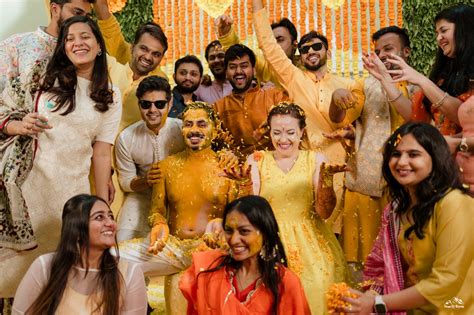 Turmeric Ceremony Indian Wedding 60 Photos