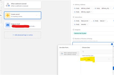 form webhook record id as default url paramenter new releases