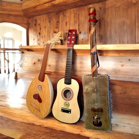 Handcrafted Moroccan 5 String Lute Guitar Guembri Authentic Traditional Spiritual