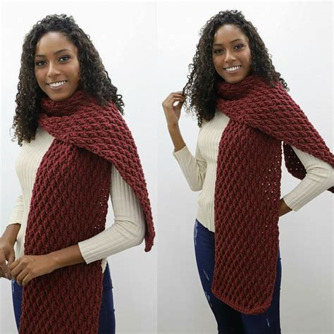 Необычный шарф крючком схема