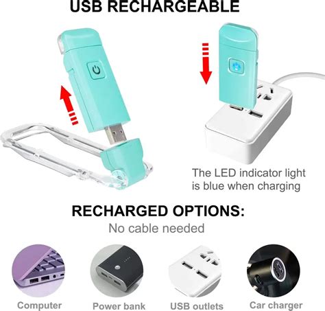 Folding Mini LED Book Reading Light USB Rechargeable