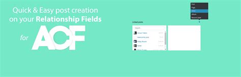Quick And Easy Post Creation For Acf Relationship Fields Plugin