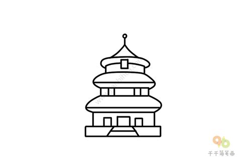 教你画天坛简笔画 名胜古迹简笔画