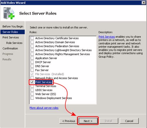Print Services Setup Windows Server 2008 Hitechmv