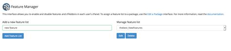 whm feature manager